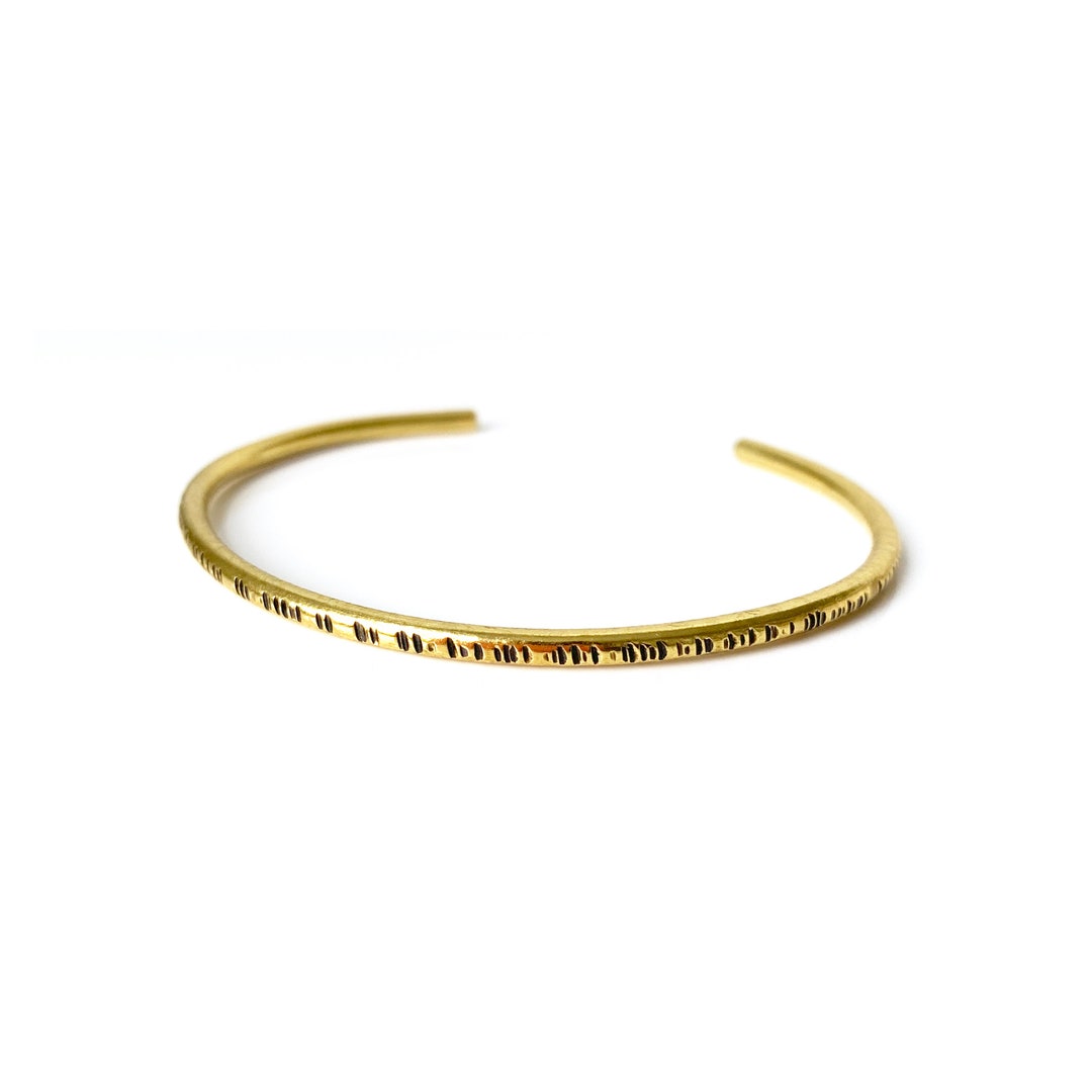Handmade Notch Cuff in 14k Gold Fill or Sterling Silver / Simple ...