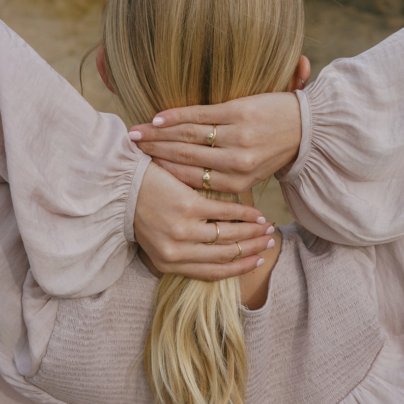 ORACLE Ring // Handmade Cast Stackable Ring in Brass Sterling | Etsy
