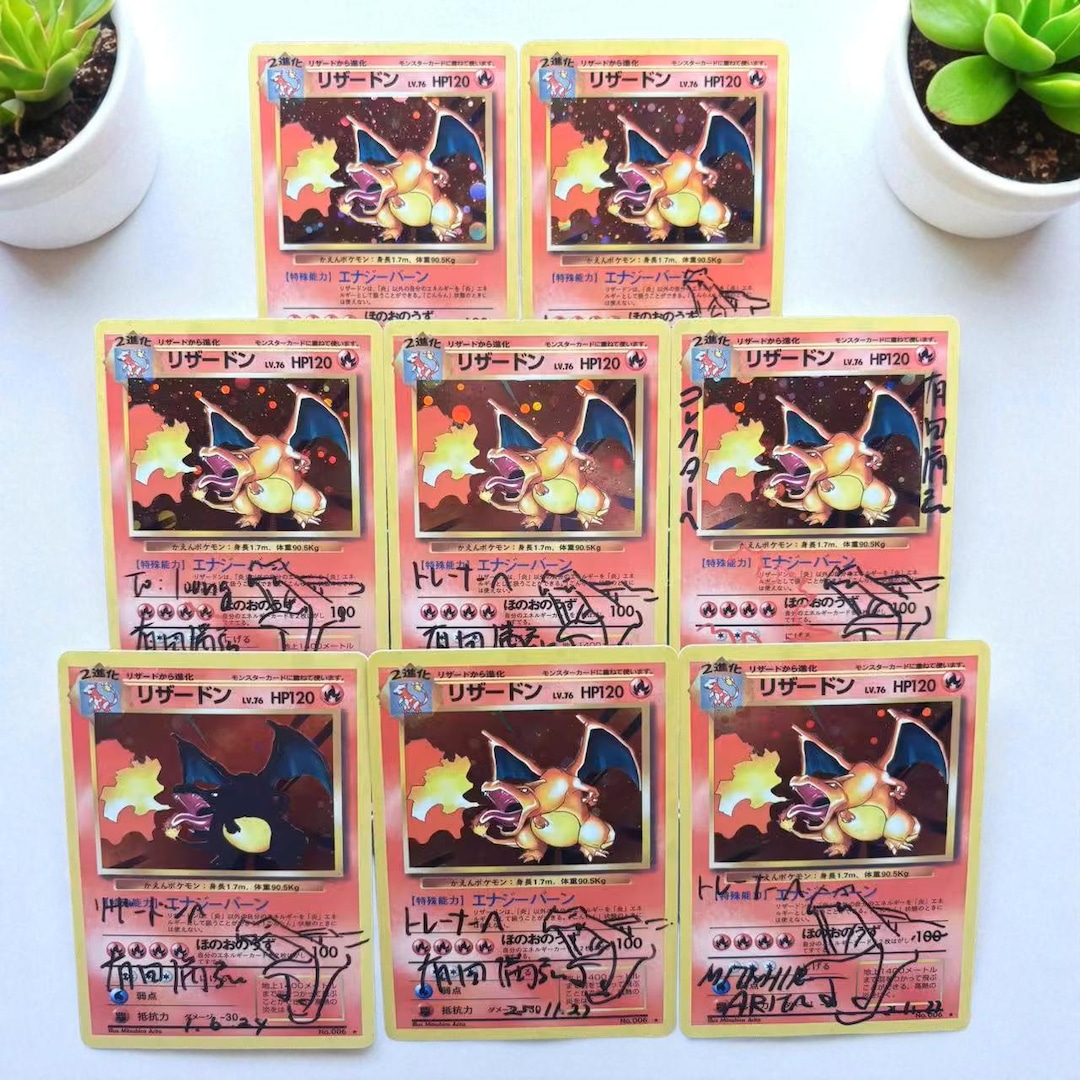 Charizard Mitsuhiro Arita Signed Base Set Japanese Art Holographic ...