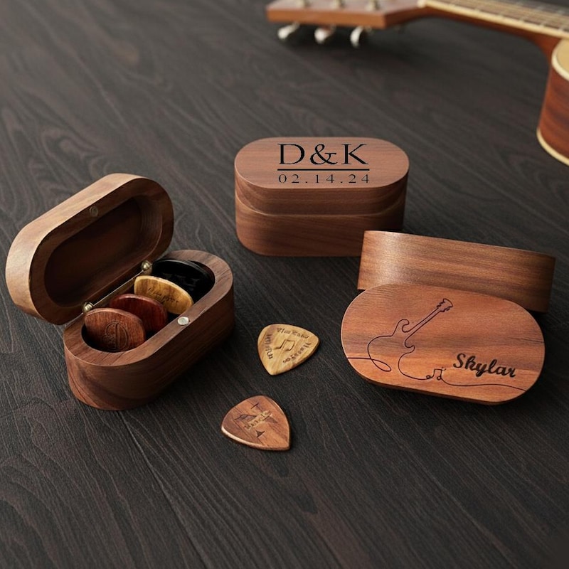 Guitar Pick Box Music - Etsy UK