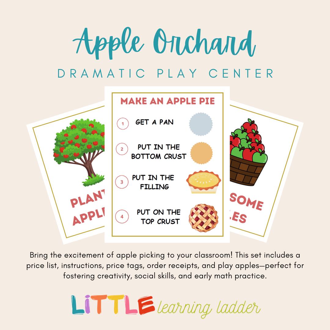 Apple Orchard Dramatic Play Printable | Fall Pretend Play Set for ...