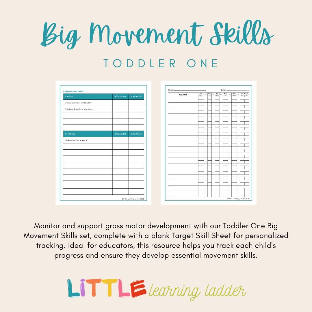 Toddler One Big Movement Skills | Instant Download | Printable - Etsy