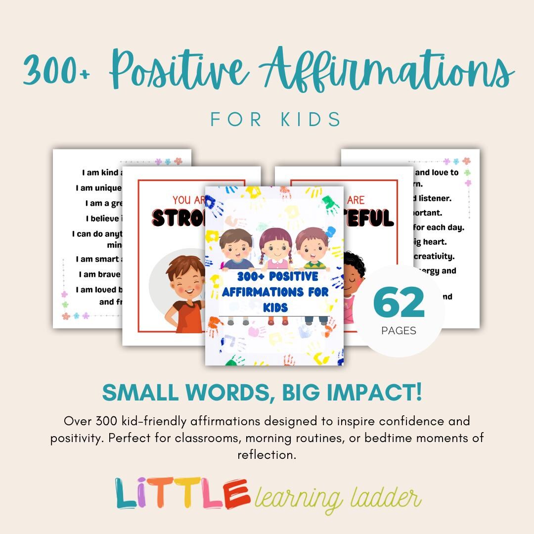 Positive Affirmations for Kids Printable | 300+ Phrases for Confidence ...