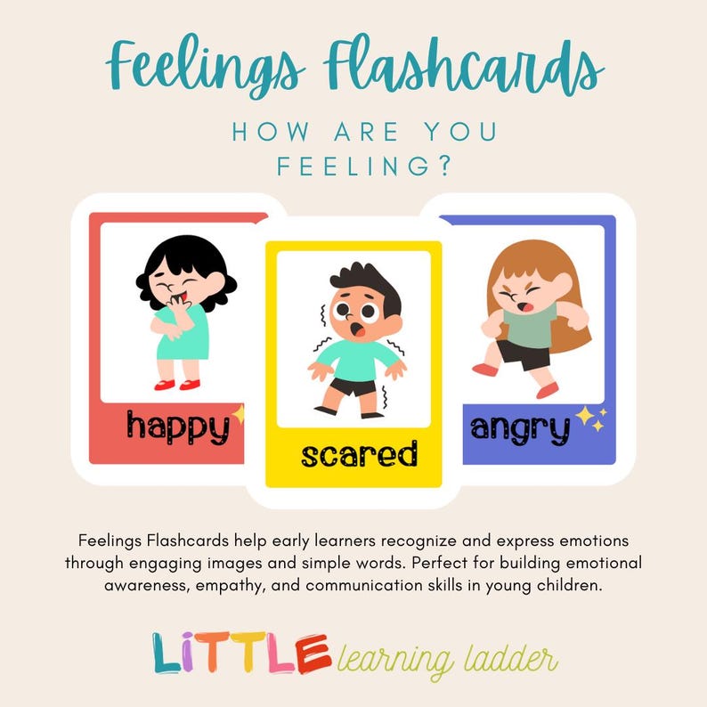 Feelings Flashcards Printable | Emotions Cards for Kids | Social ...