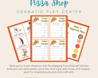 Spaghetti Shop Dramatic Play Printable | Pretend Play Pasta Restaurant ...