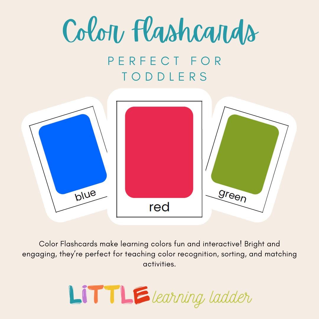Color Flashcards Printable | Toddler and Preschool Learning Cards ...