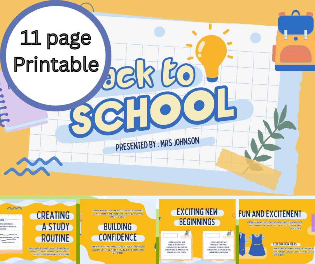 Back to School Printable Power Point Introduction - Etsy UK