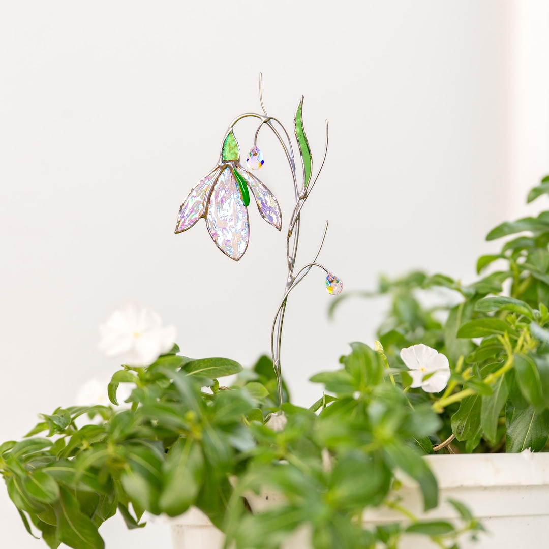 Snowdrop Stained Glass Window Hangings - Birth Flower Gifts for Mom ...