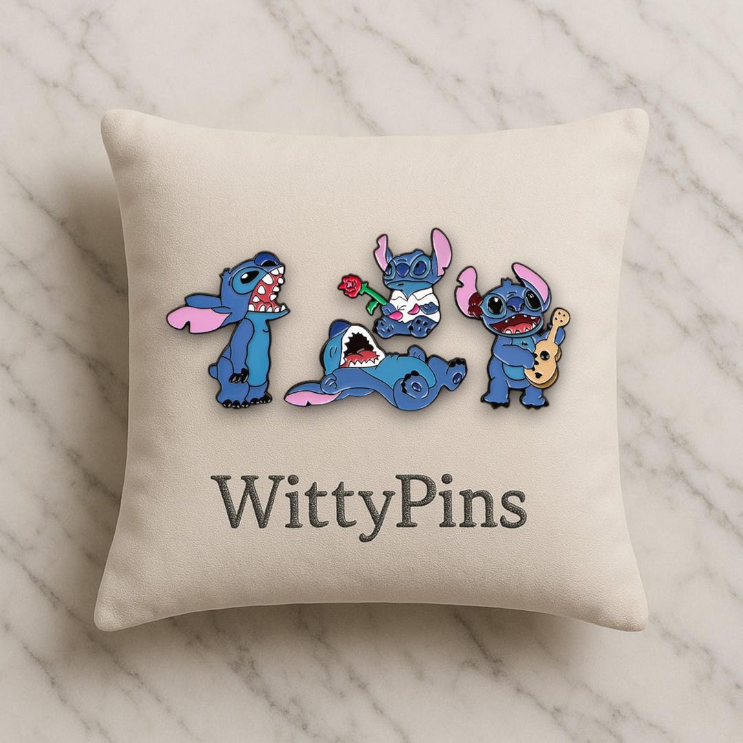 Stitch Enamel Pins Set – Cute Disney-inspired Lapel Pins for Backpack ...