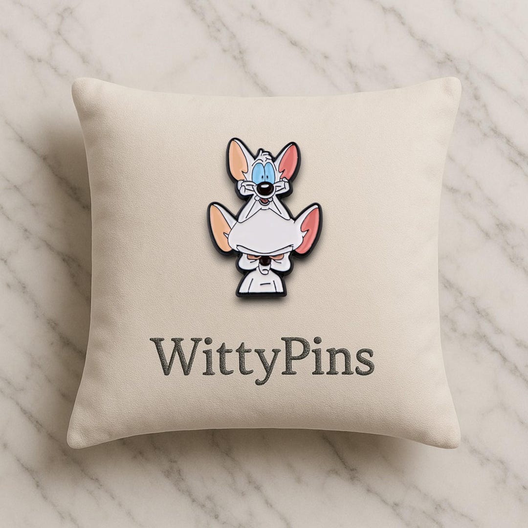 Handmade Pinky and the Brain Enamel Pin Set for Cartoon Fans – Cute Duo ...