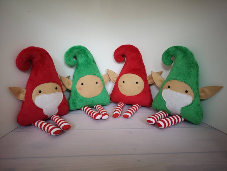 Red Elf Christmas Plush Plushies Plush Toy Soft Toy - Etsy
