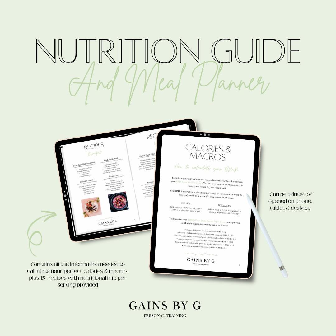 Nutrition Guide & Meal Planner | Healthy Eating Made Simple - Etsy
