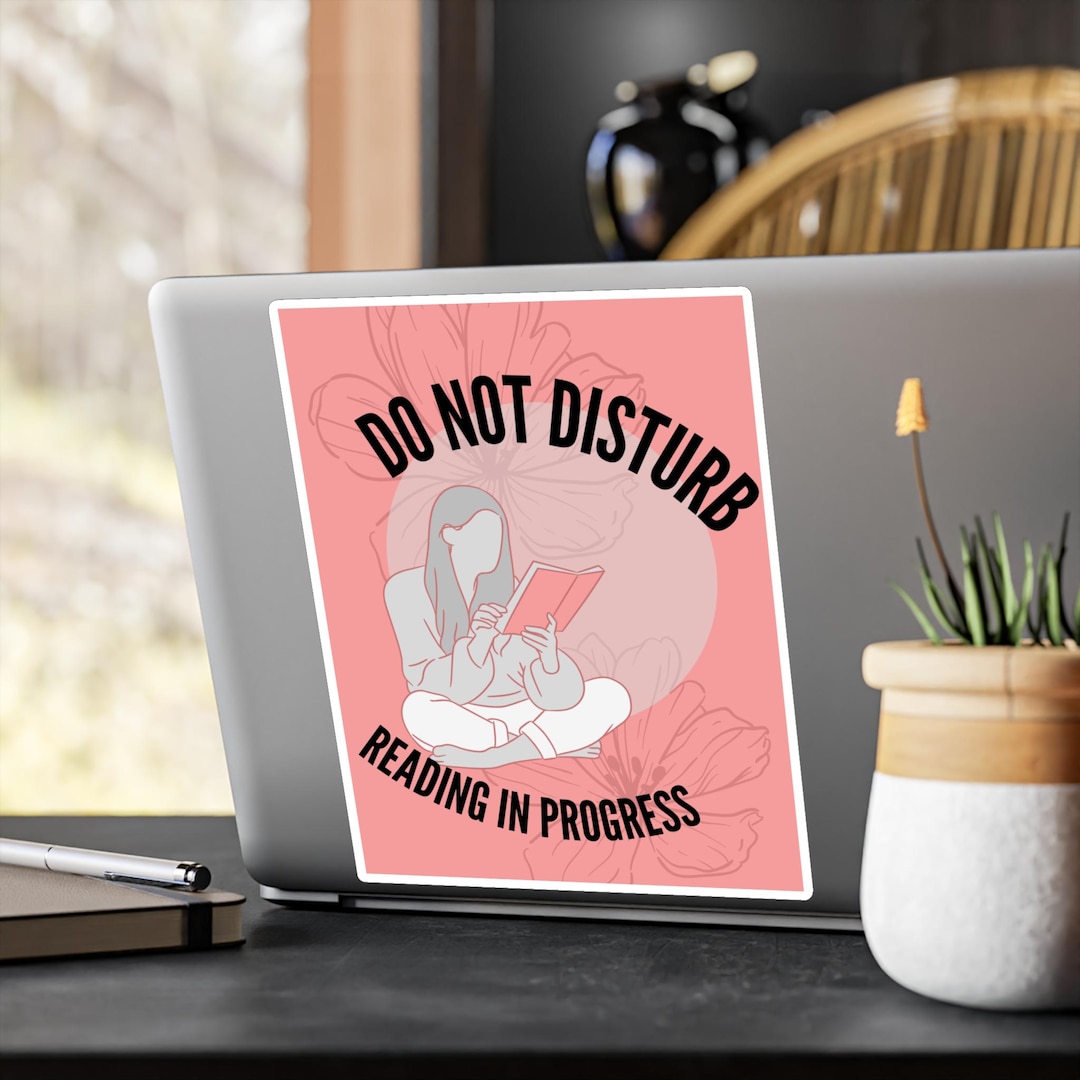 Reading in Progress Vinyl Decal, Cozy Home Decor, Perfect for Book ...