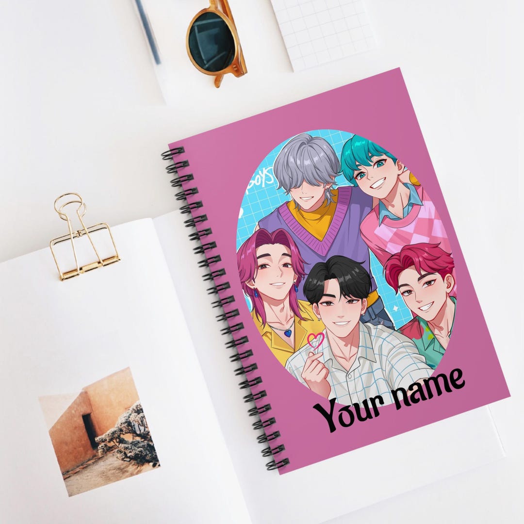 Personalized K-pop Inspired Spiral Notebook – Customizable Journal - Etsy