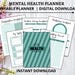 Printable Mental Health Planner: Self-care Journal & Mood Tracker ...