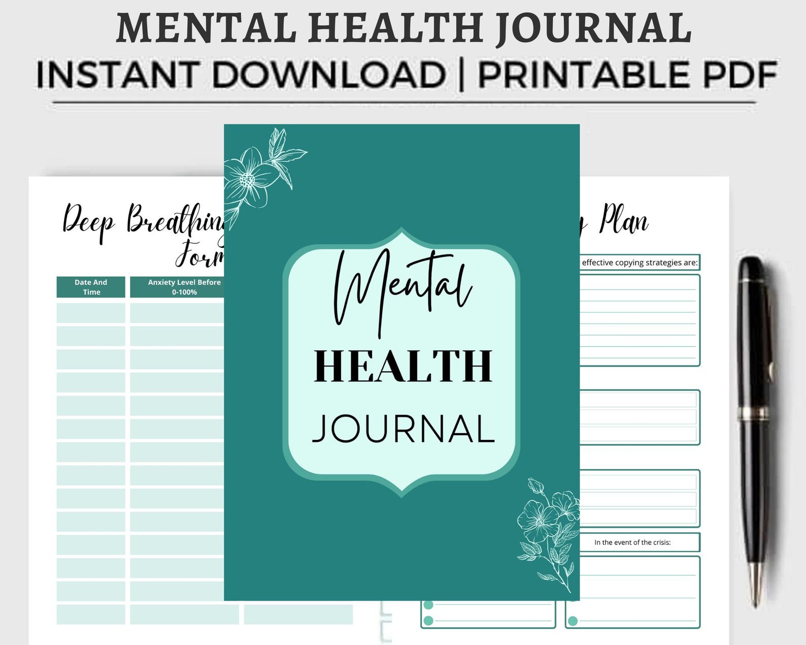 Printable Mental Health Planner | Self-care Journal | Mindfulness ...
