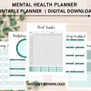 Printable Mental Health Planner | Self-care Journal | Mindfulness ...