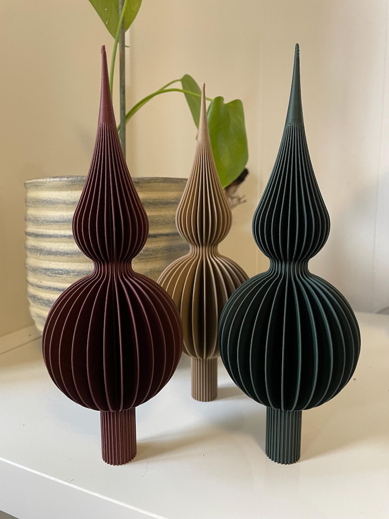 Christmas Tree Topper 3D Printed – Modern Minimalist Holiday Decor ...