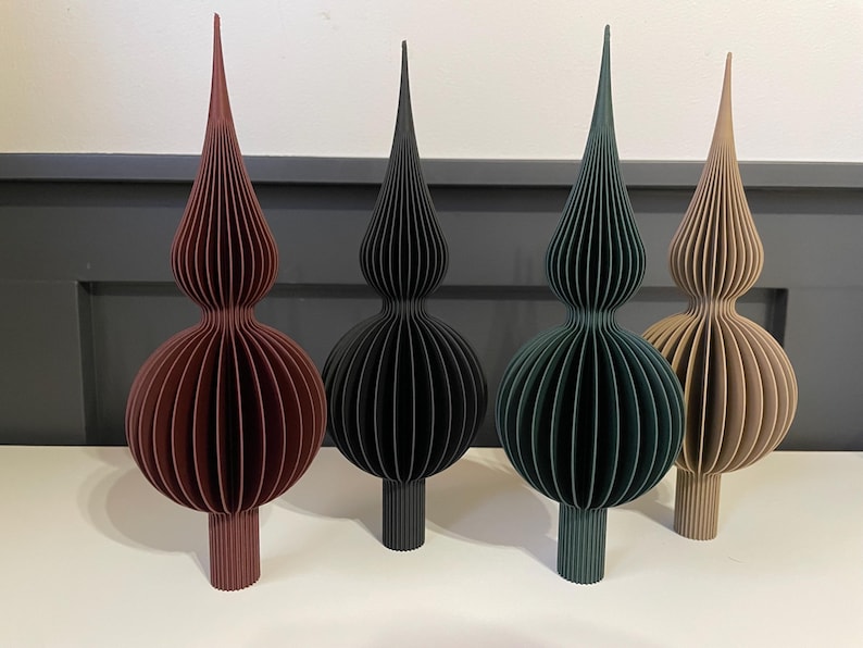 Christmas Tree Topper 3D Printed – Modern Minimalist Holiday Decor ...