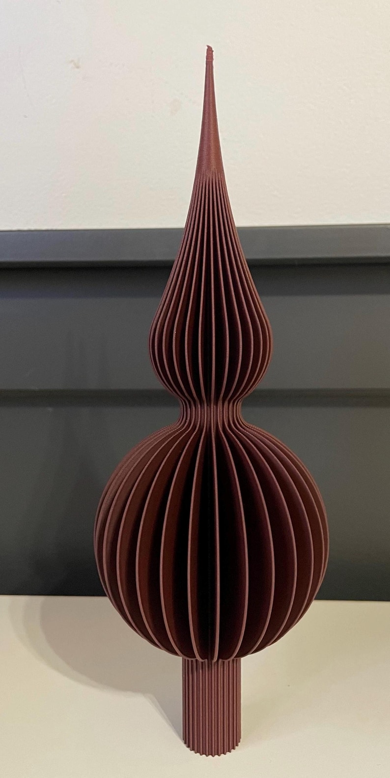 Christmas Tree Topper 3D Printed – Modern Minimalist Holiday Decor ...