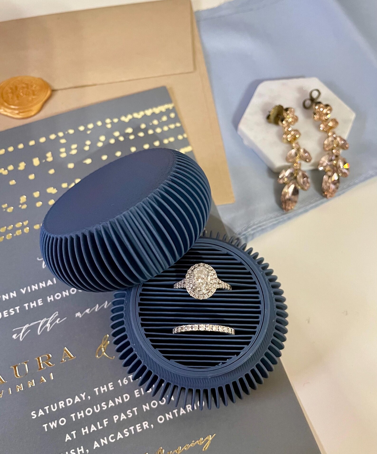 Modern Ribbed Ring Box, 3D Printed Engagement Ring Display - Etsy