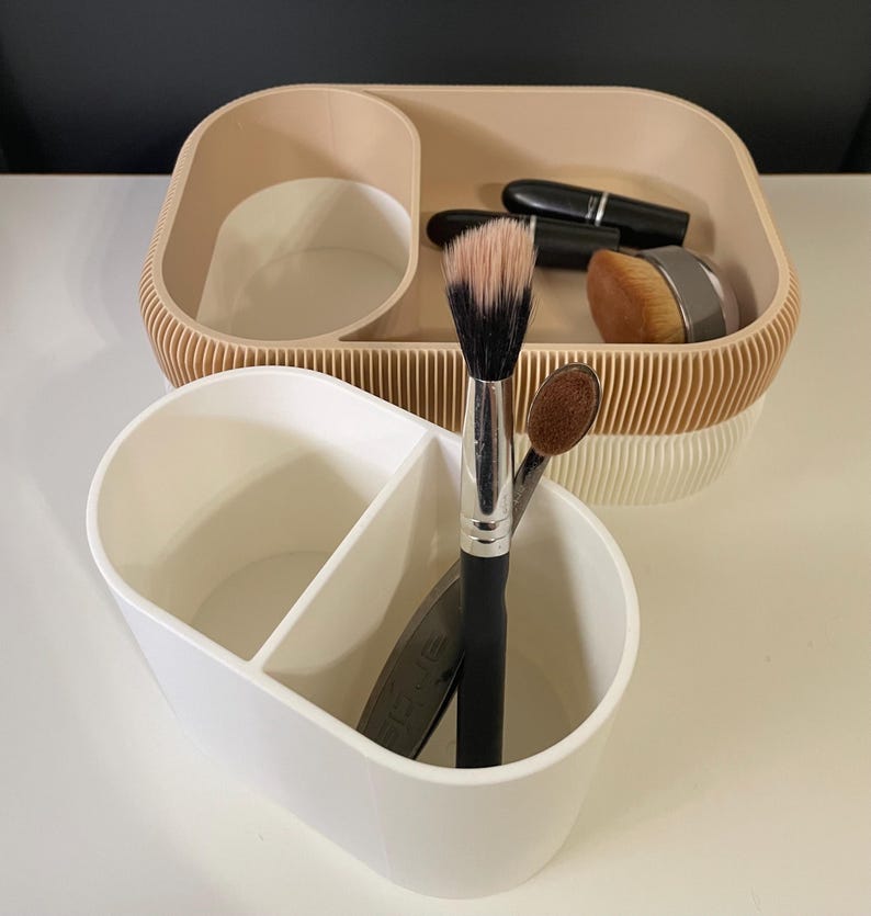 Make-up Organizer Tiered Stacked Trays Desk and Bathroom Storage ...