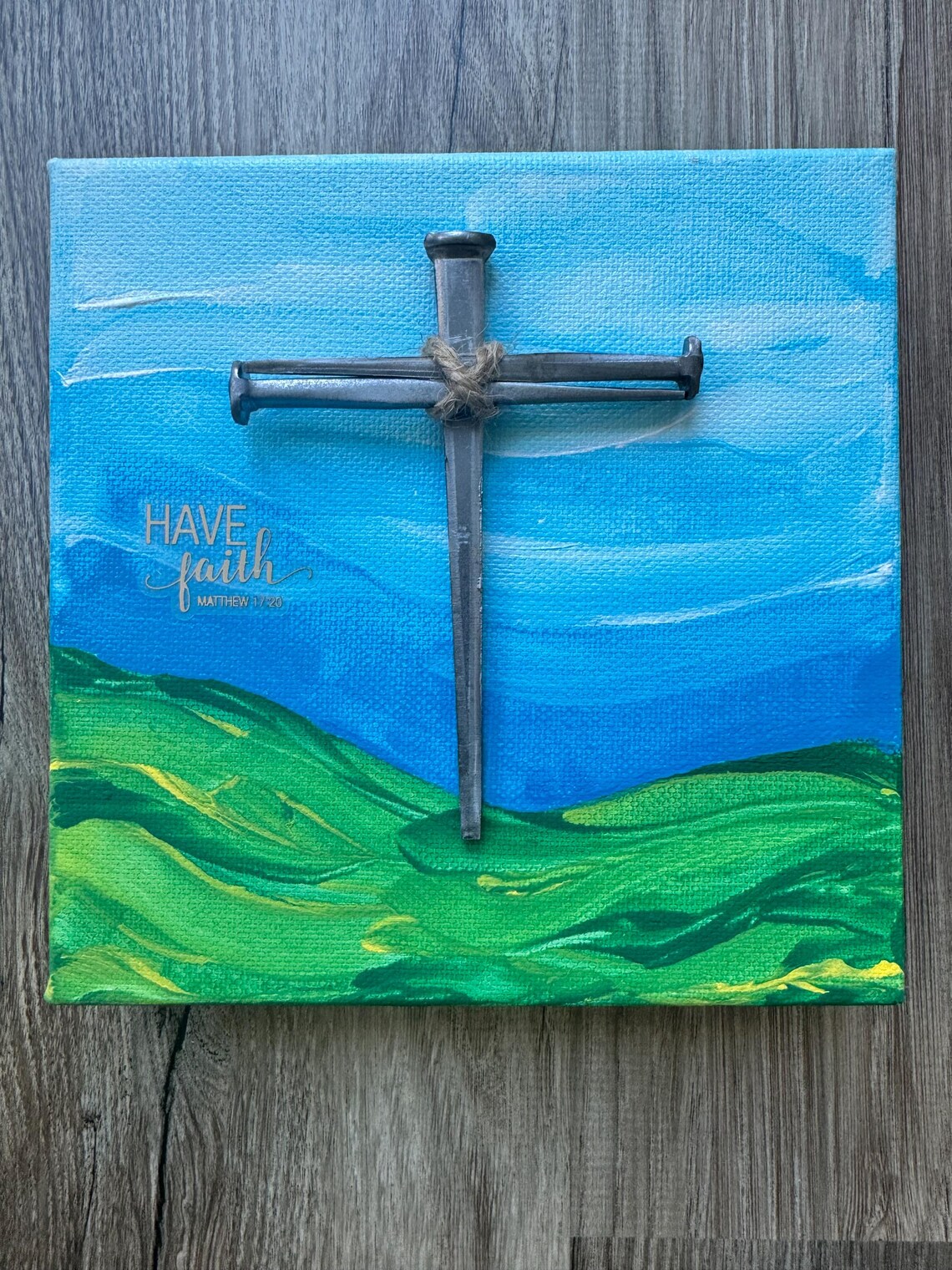 Rustic Crucifix With Bible Verse on Canvas - Etsy
