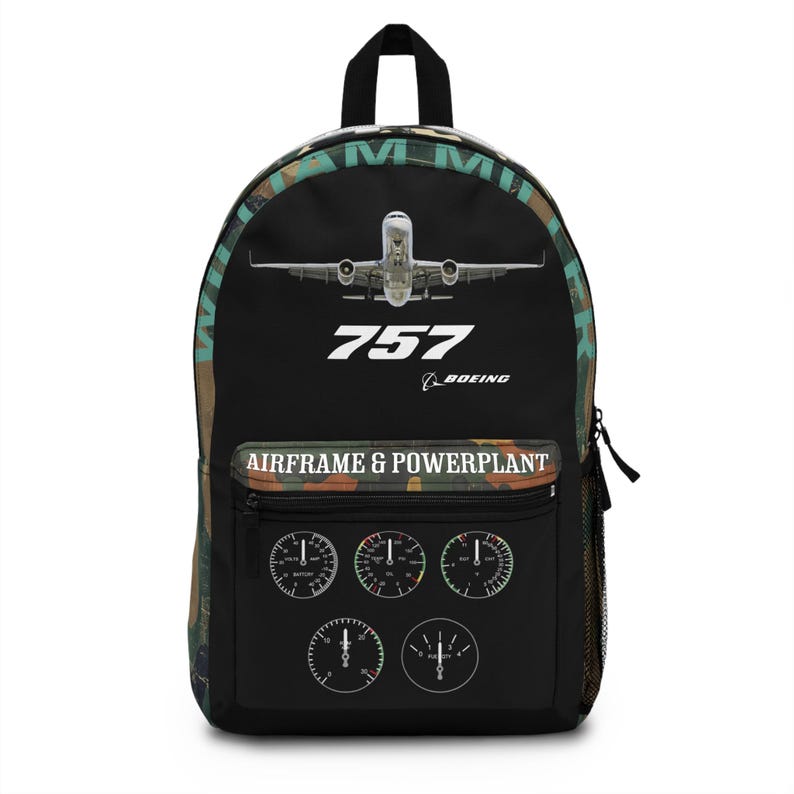 Custom B757 Airplane Backpack | Aircraft Bag for Pilots, A&P Mechanic ...