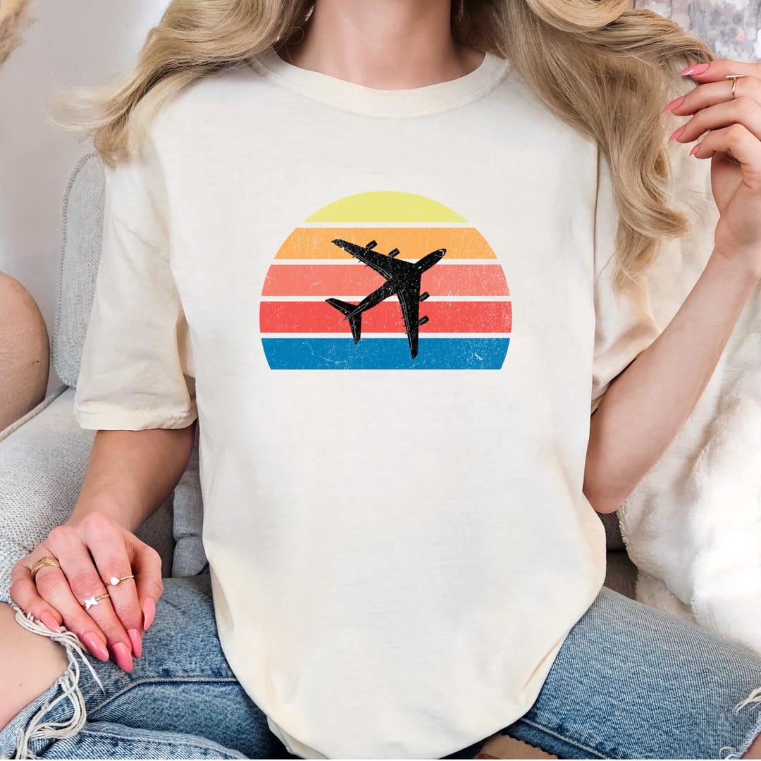 Airplane Sunset Shirt, Aircraft Apparel, Aviation Hoodie, Aerospace ...