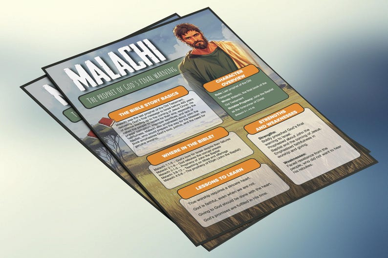 Malachi - the Prophet of God's Final Warning | Kids Bible Fact Sheet ...