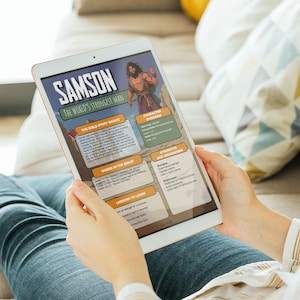 Samson - the World's Strongest Man | Kids Bible Fact Sheet and Study ...