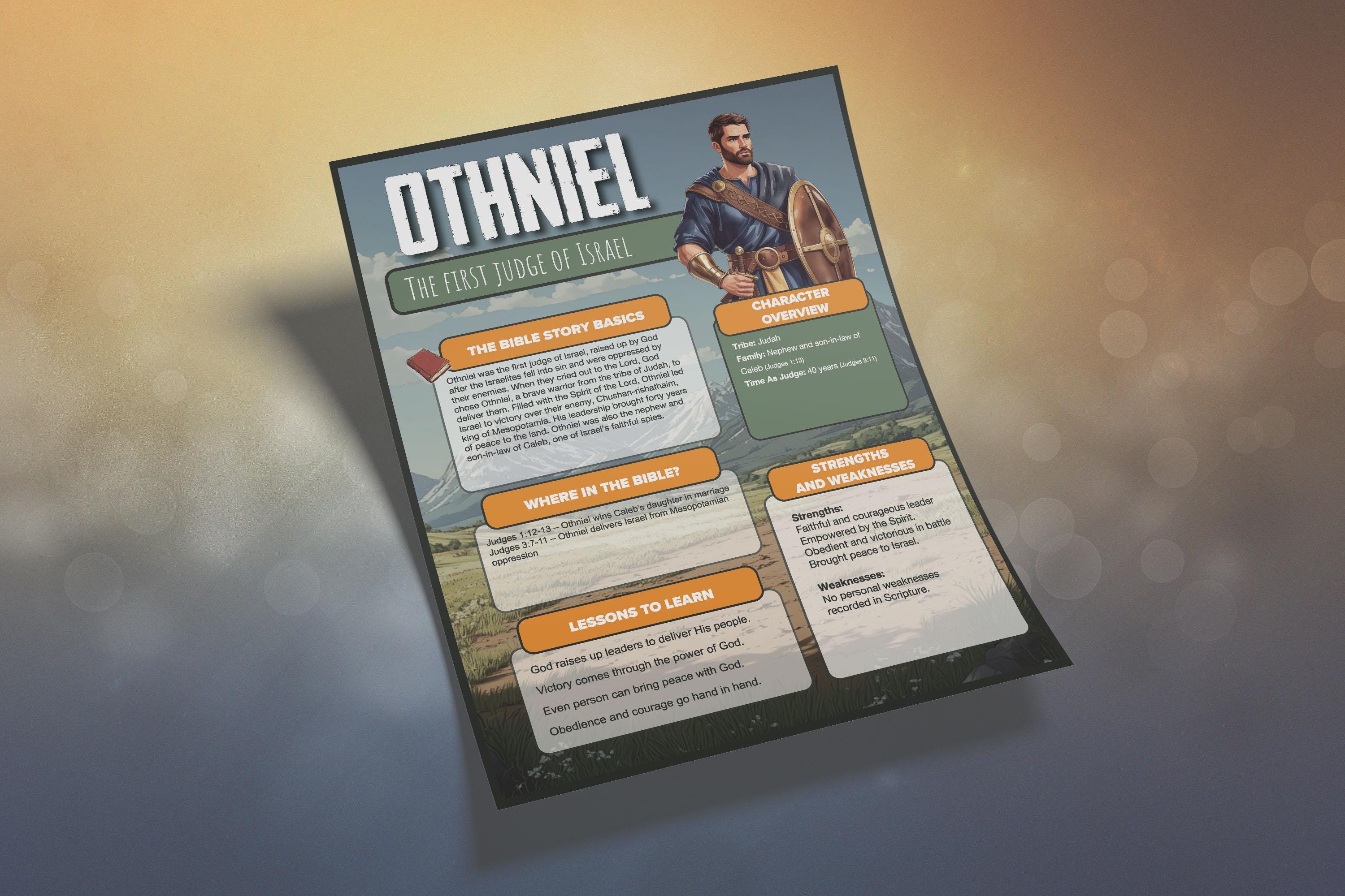 Othniel - the First Judge of Israel | Kids Bible Fact Sheet and Study ...