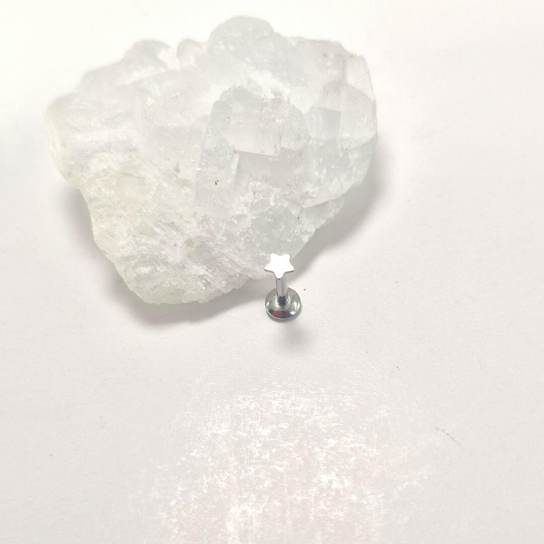 16g 6mm 7mm 8mm Star 316L Surgical Steel Labret Philtrum Tragus ...