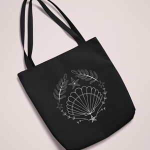 Sea Shell Hand Embroidery Pattern, Scallop Shell Embroidery Design ...