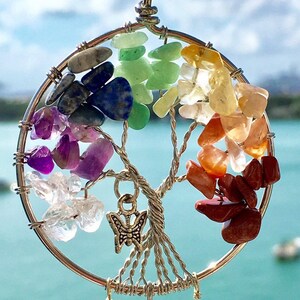 Tree of Life Rainbow Colors Gem Stones, Family Tree, Jewelry, Rainbow ...