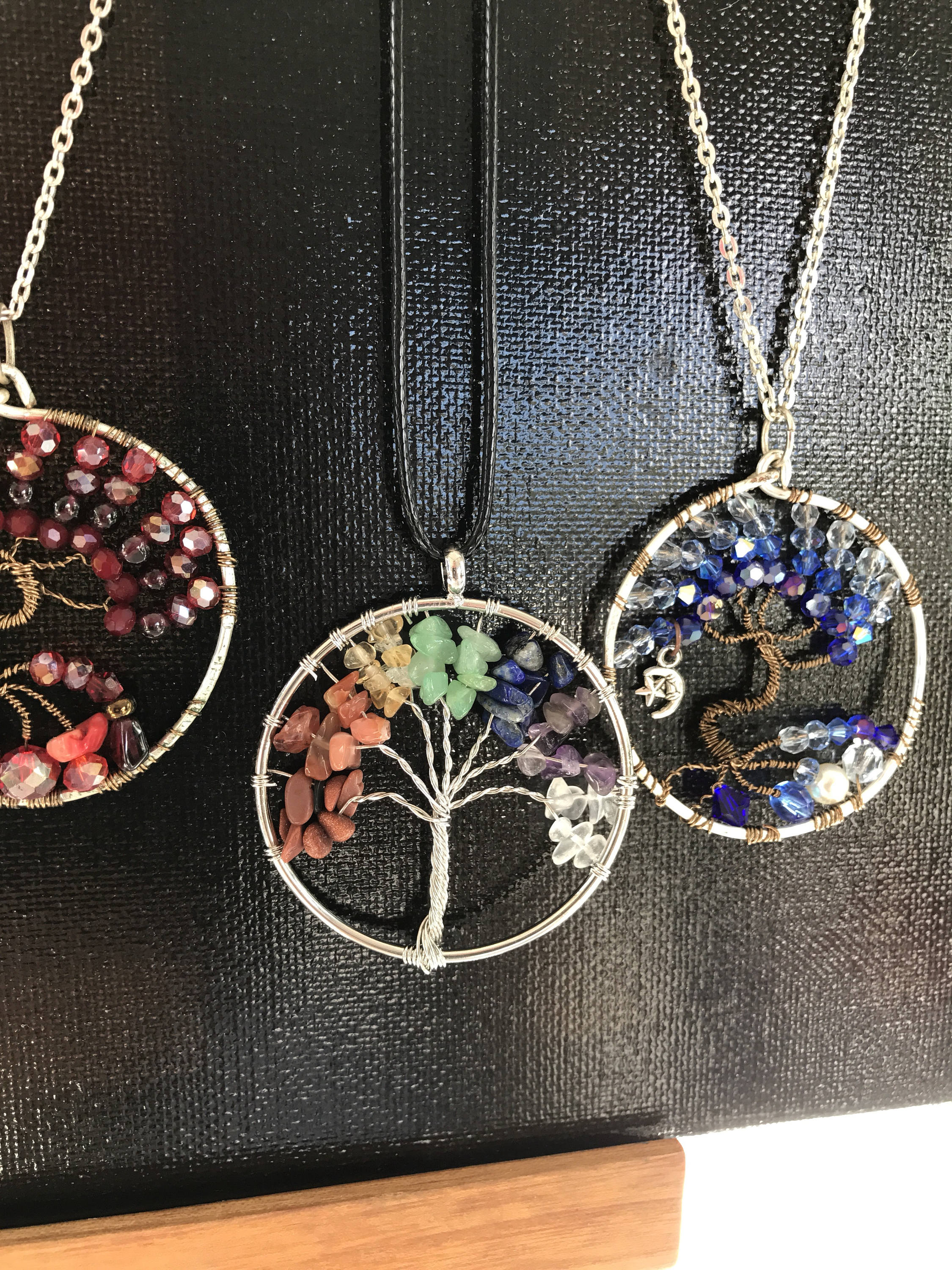 Tree of Life Rainbow Colors Gem Stones Family Tree Jewelry - Etsy