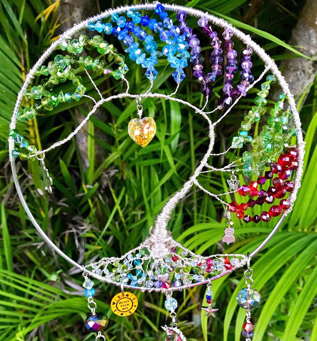Suncatcher Tree of Life, Remembrance Family Tree, Custom Made With ...