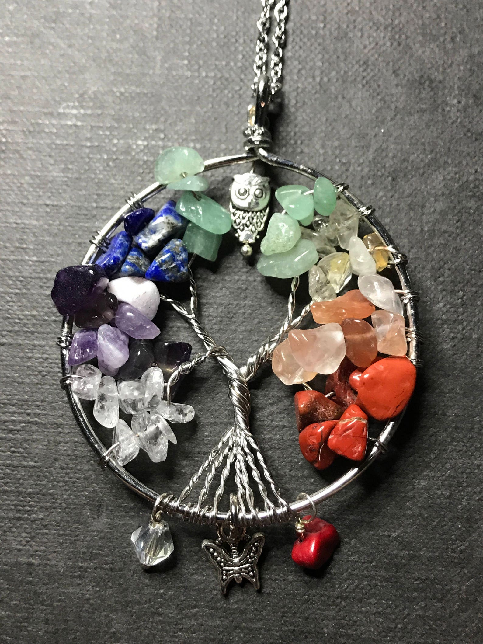 Tree of Life Rainbow Colors Gem Stones, Family Tree, Jewelry, Rainbow ...