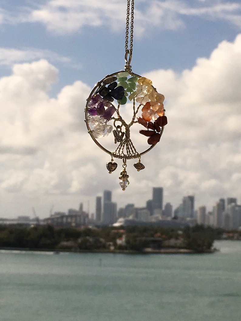 Tree of Life Rainbow Colors Gem Stones, Family Tree, Jewelry, Rainbow ...