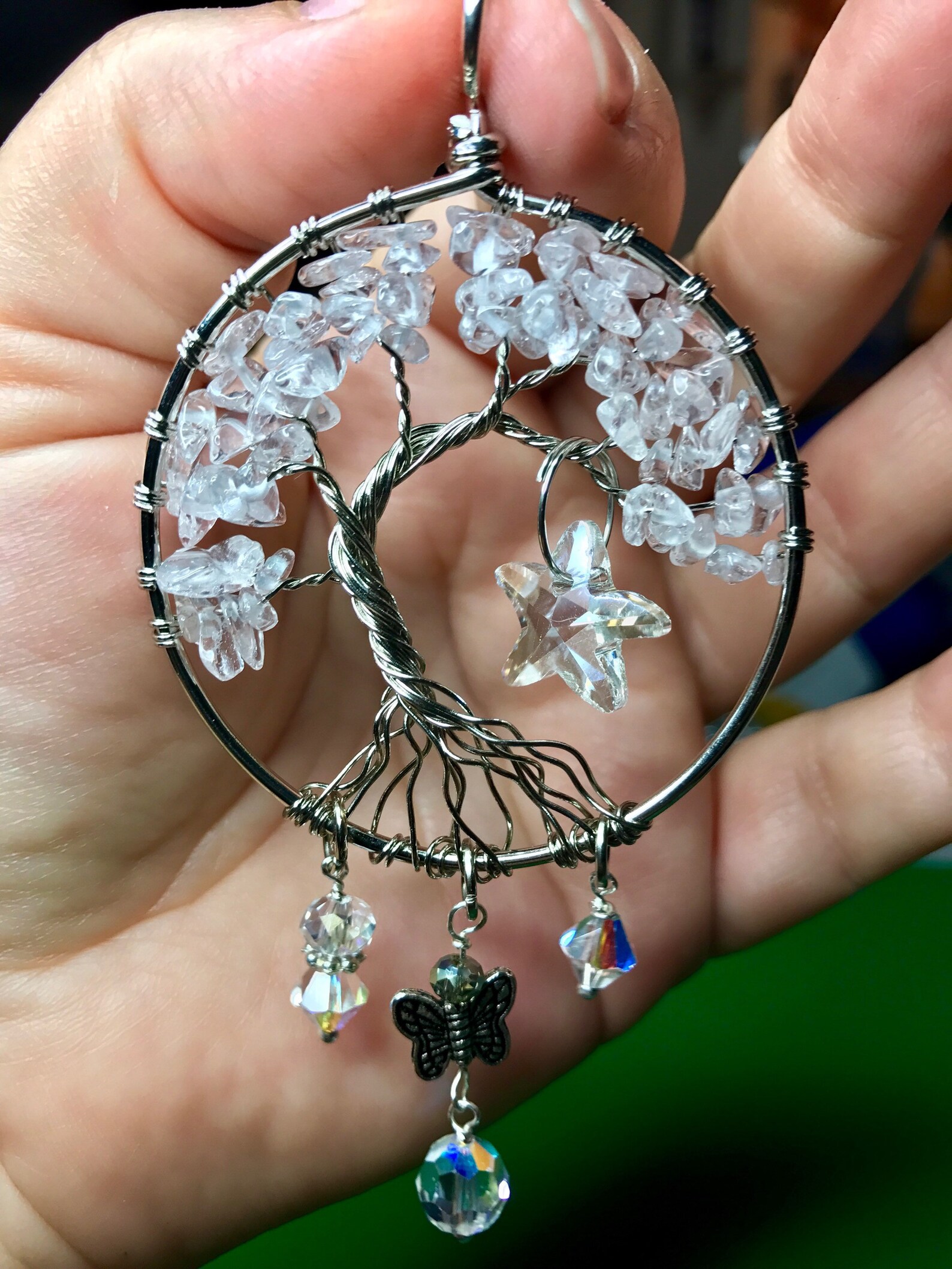 Suncatcher, or Pendant Family Tree of Life, Custom Made With ...
