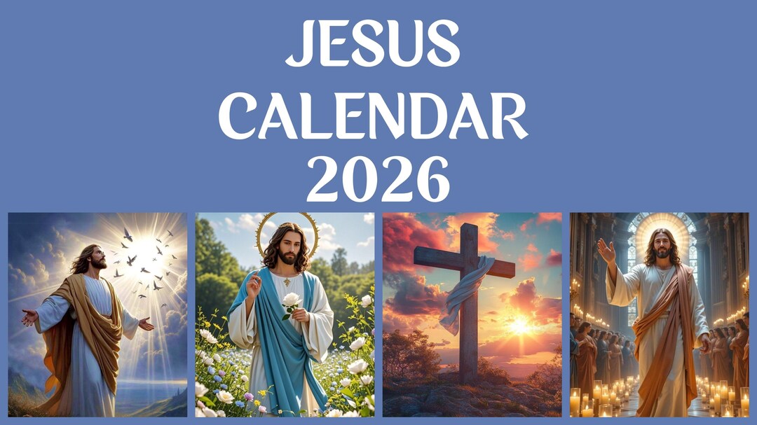 Jesus Calendar 2026 With Inspiring Bible Quotes - Etsy