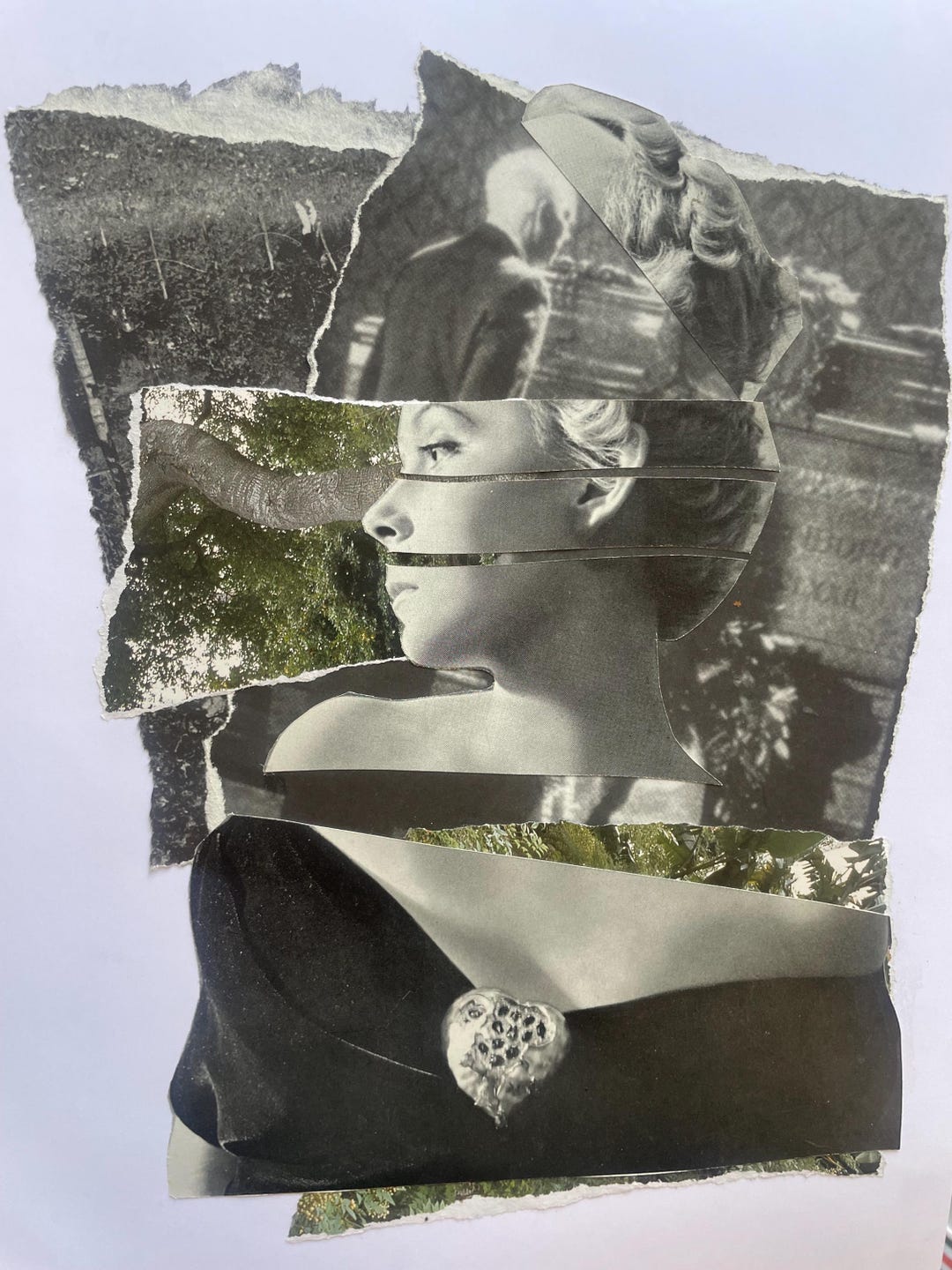 Handmade Vintage Paper Collage, Made With Vintage Magazine Cutouts, and ...