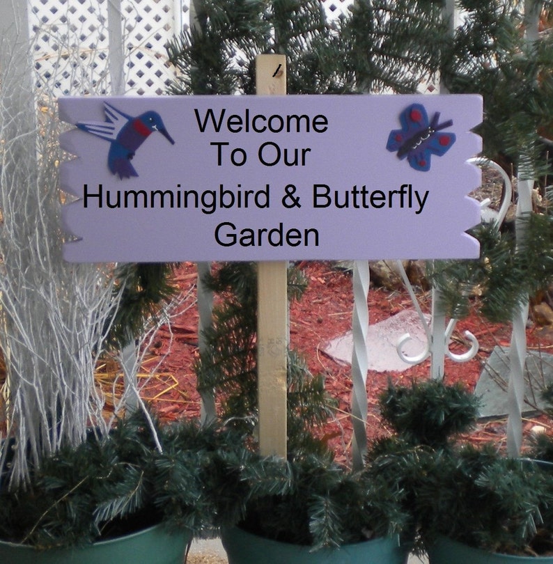 Yard Sign 226 Welcome to Our Hummingbird and Butterfly - Etsy