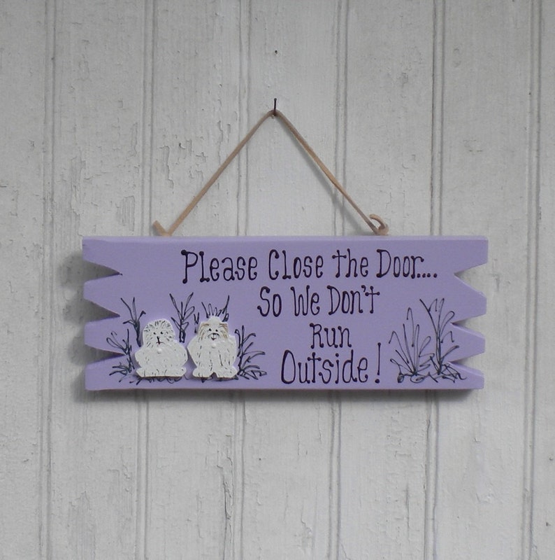Pets Room Sign 5 rsvd Ellie Set Two Please Close the Door - Etsy