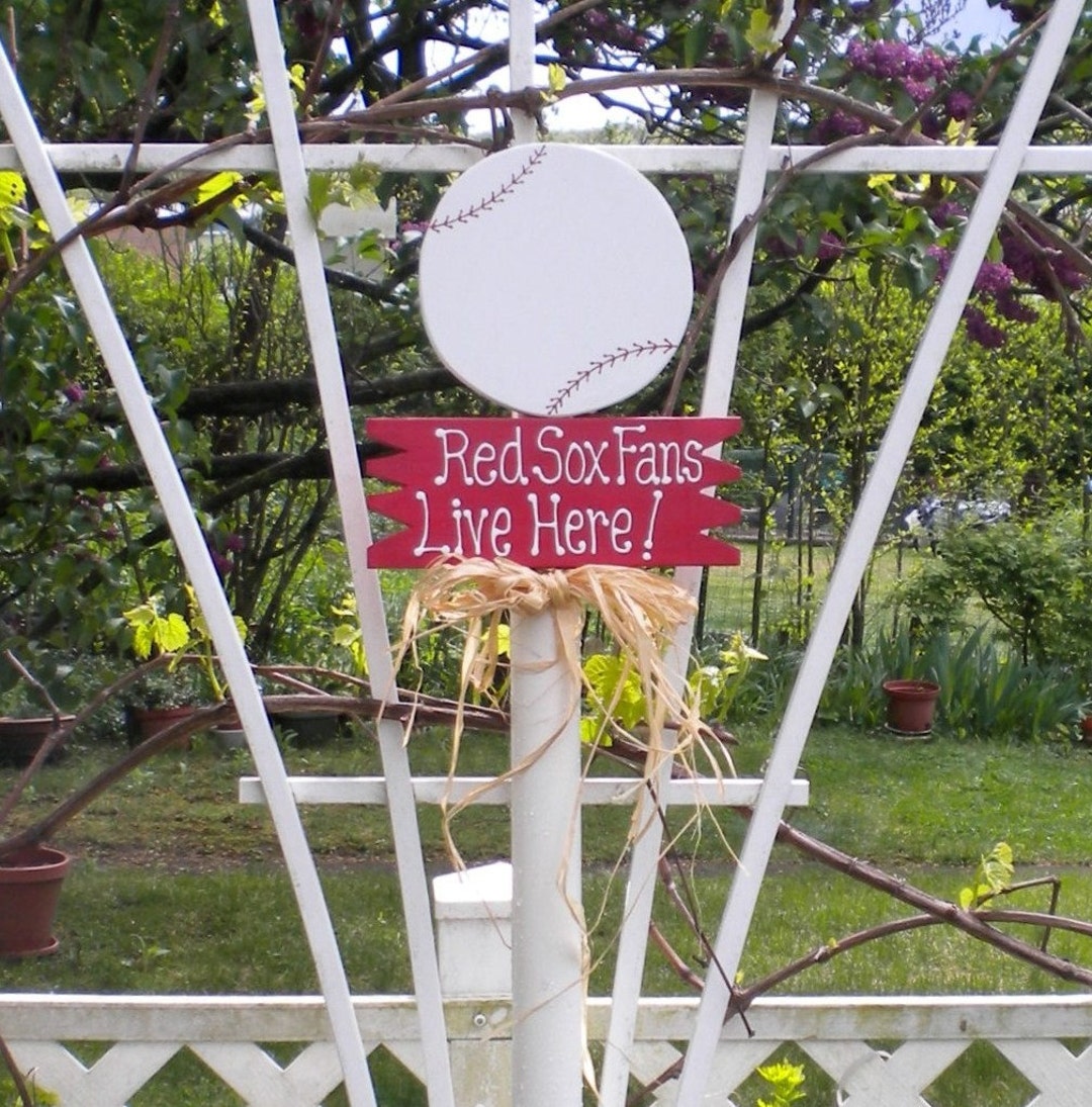 Yard Sign 17 Red Sox Fans Live Here - Etsy