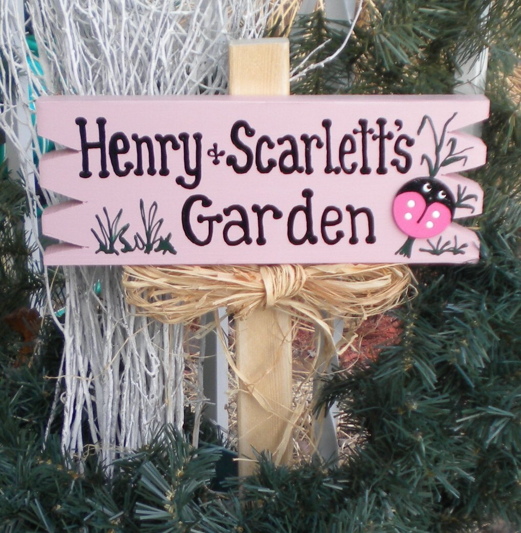 Small Yard Sign 4 Adam's Garden | Etsy