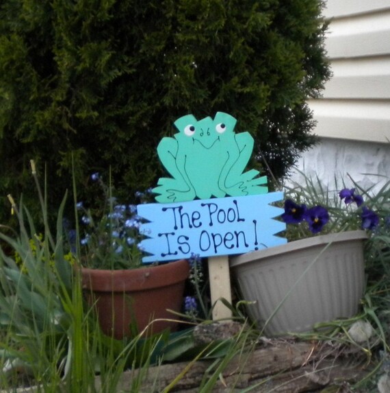 Yard Sign 9 the Pool is Open | Etsy
