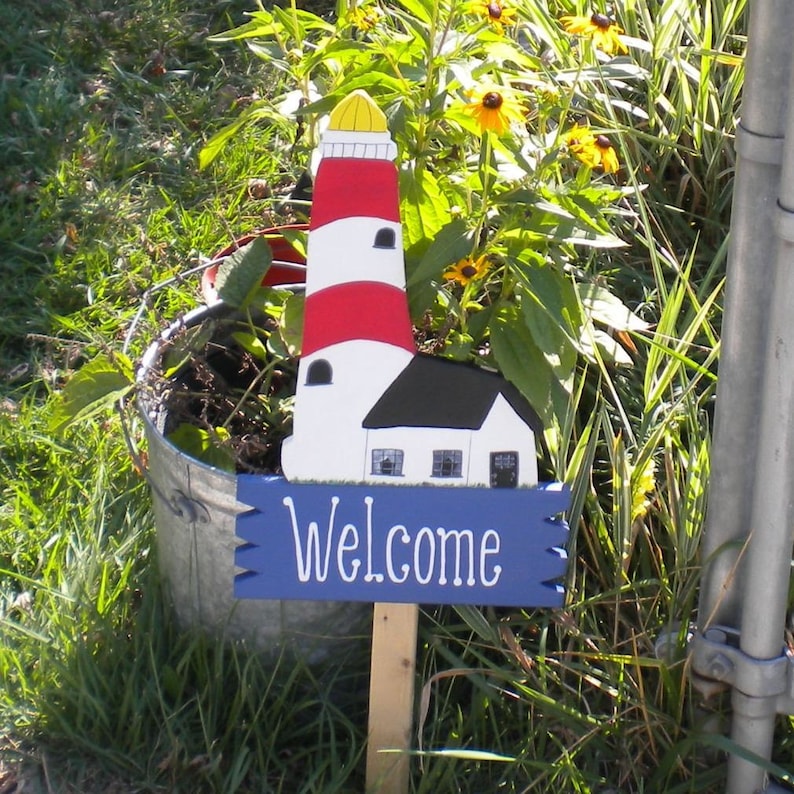 Yard Sign 95 Lighthouse Welcome - Etsy