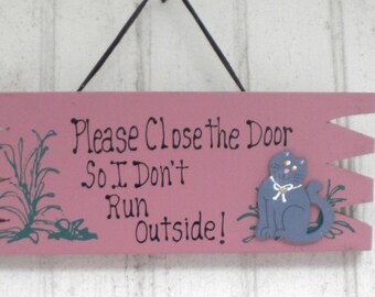 Pets Room Sign 1 Please Close the Door | Etsy