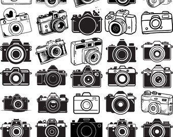 Camera SVG Bundle: Photography Clipart, Cricut Cut Files - Etsy